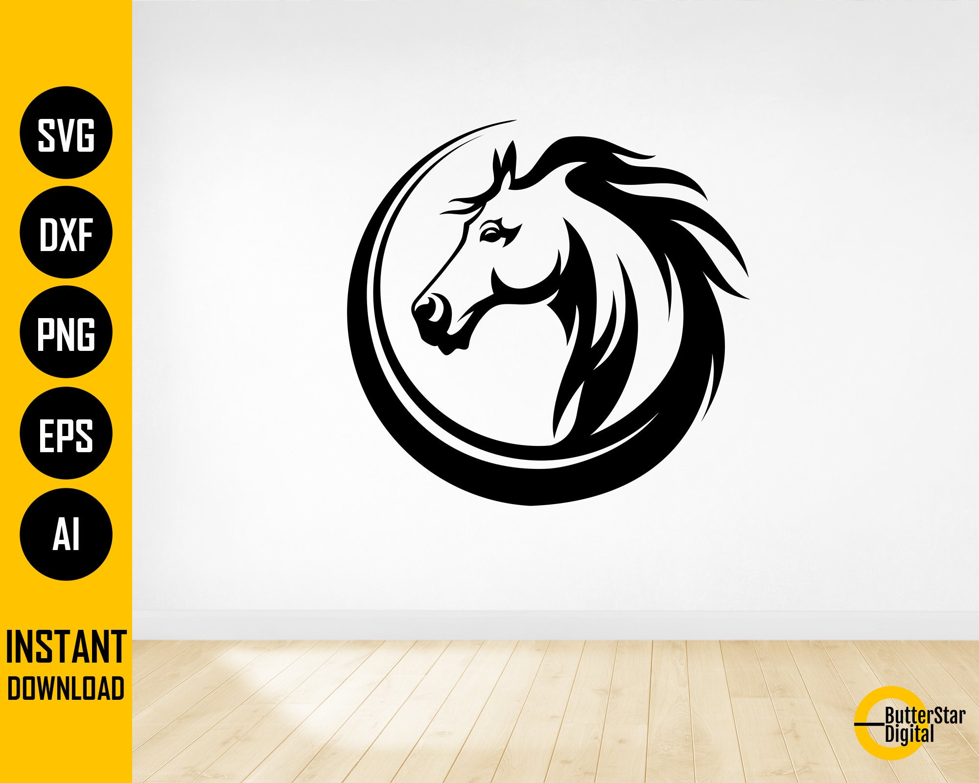 Cabeza de caballo SVG / Caballos SVG / Lindo Animal Camiseta Calcomanía ...