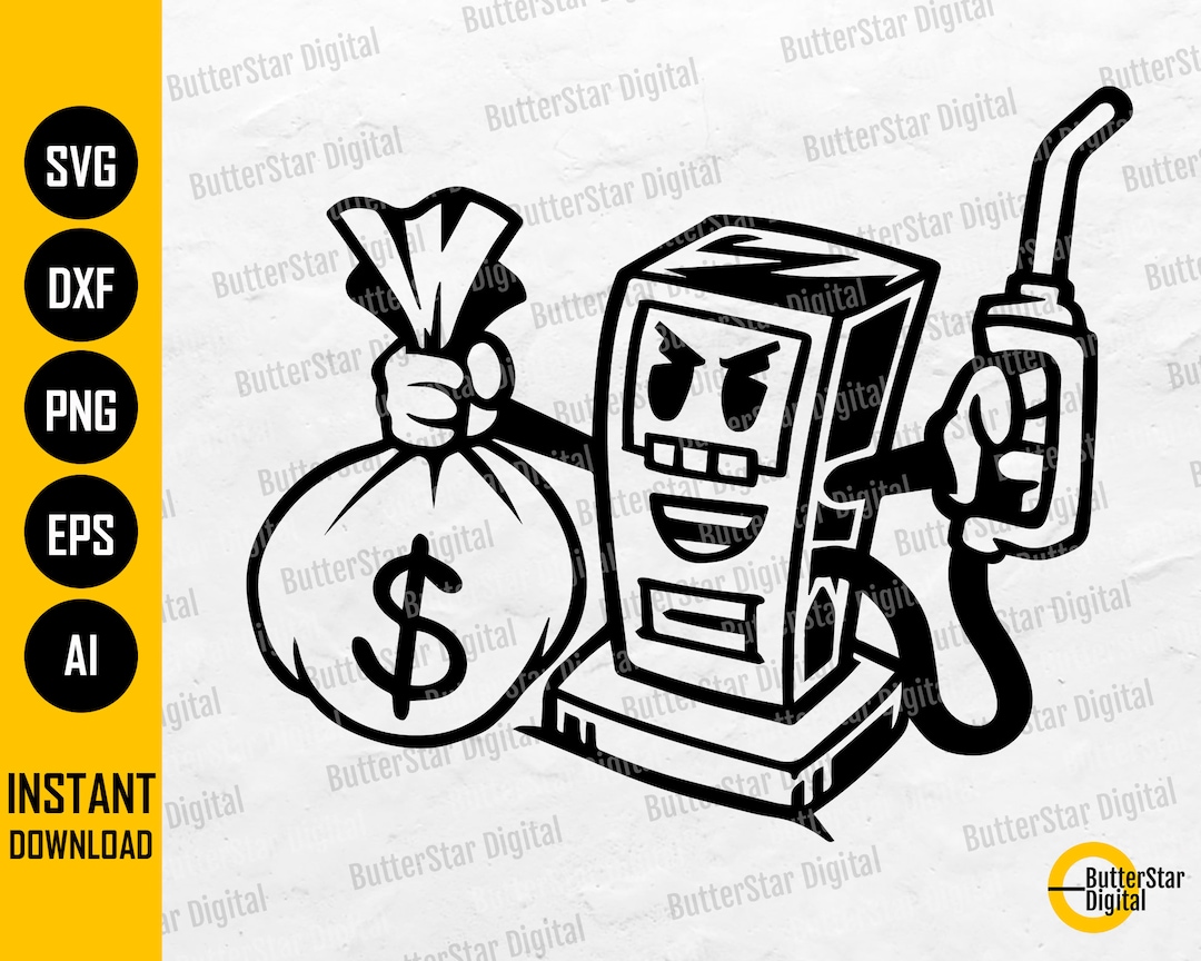 Gas Pump Money Bag SVG | Energy Fuel Oil Petrol Garage Diesel Price ...