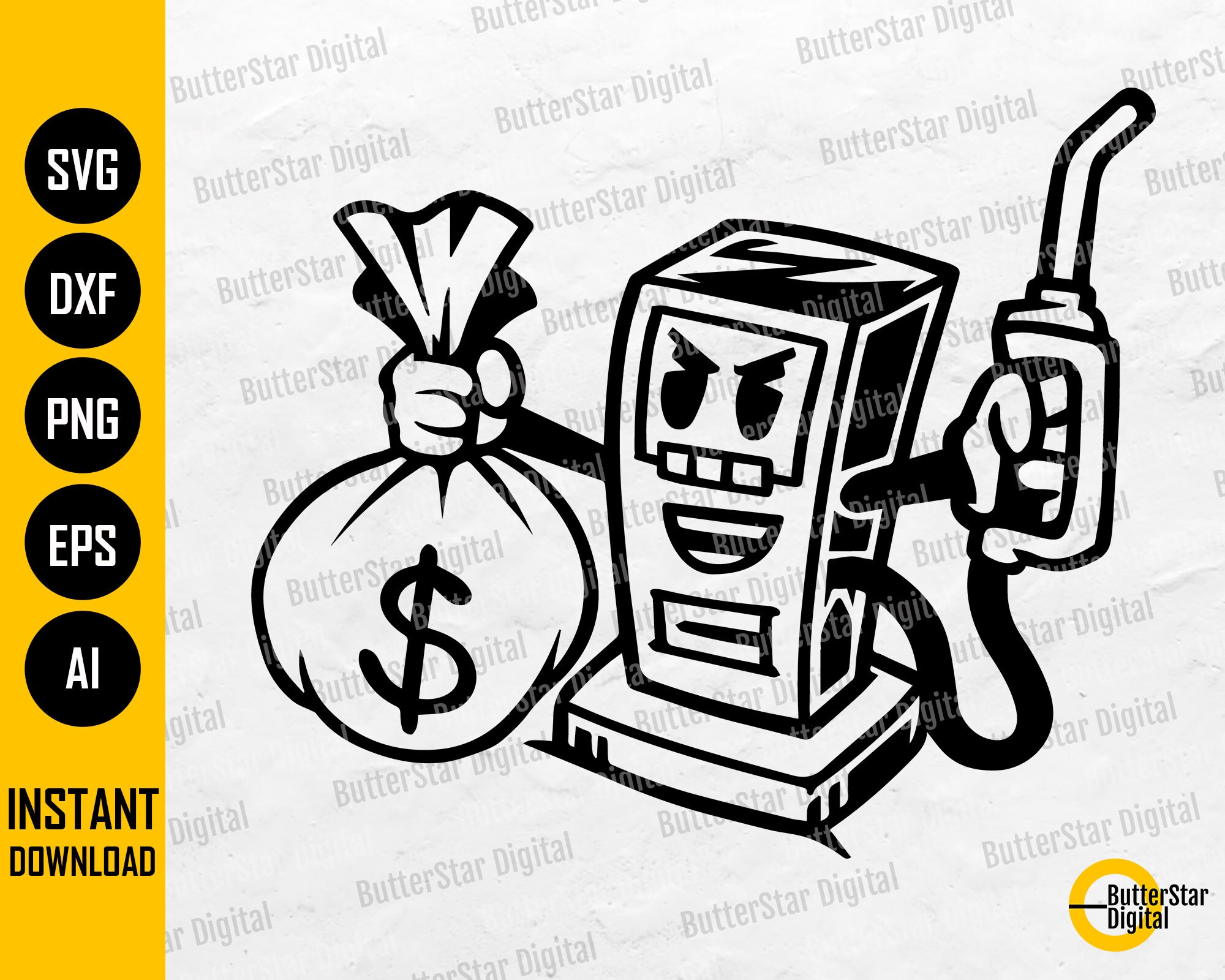 Gas Pump Money Bag SVG | Energy Fuel Oil Petrol Garage Diesel Price ...