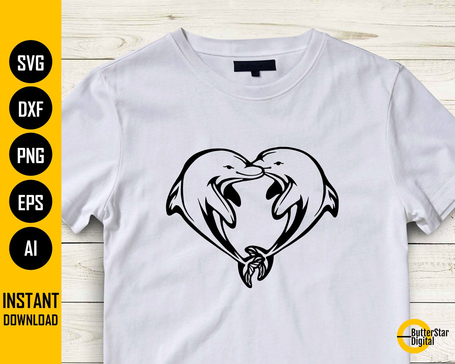 Dolphin Heart SVG Ocean Love SVG Sea Animals SVG Boat - Etsy