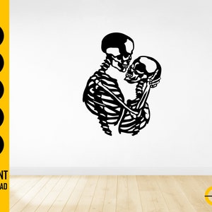 Skeleton Love SVG | Dead Lovers SVG | Gothic Decal Shirt Tattoo ...