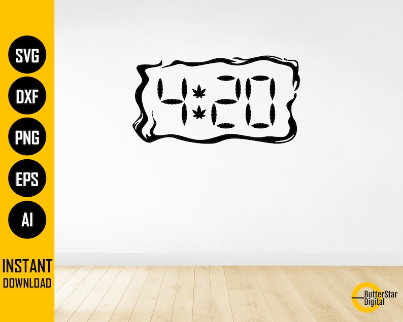 420 Digital Clock SVG Weed SVG Smoke Cannabis SVG - Etsy Singapore