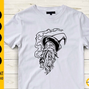 Wizard Smoking Pipe SVG | Sorcery SVG | Mage SVG | Hermit Svg | Cricut ...