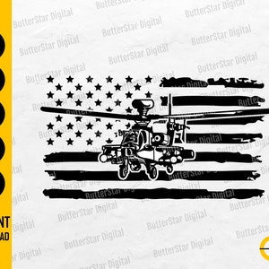 US Apache SVG | USA Helicopter Svg | Army Military Decal Graphics ...