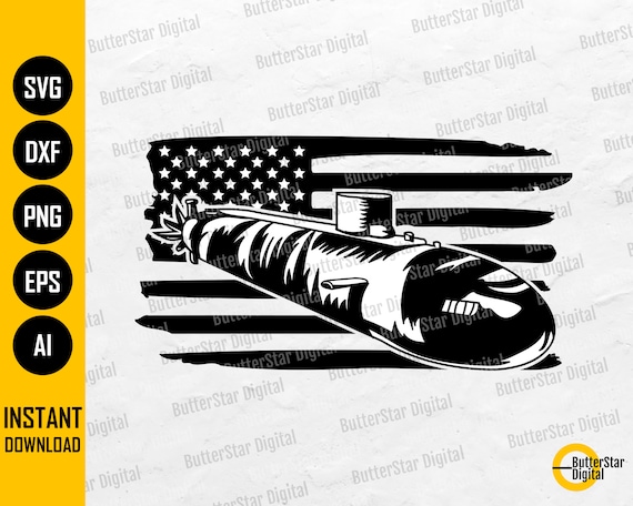 US Submarine SVG United States Navy SVG Warship Decal - Etsy