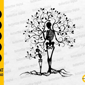 Skeleton Parent Tree SVG | Eternal Love SVG | Gothic Decal T-shirt Wall ...