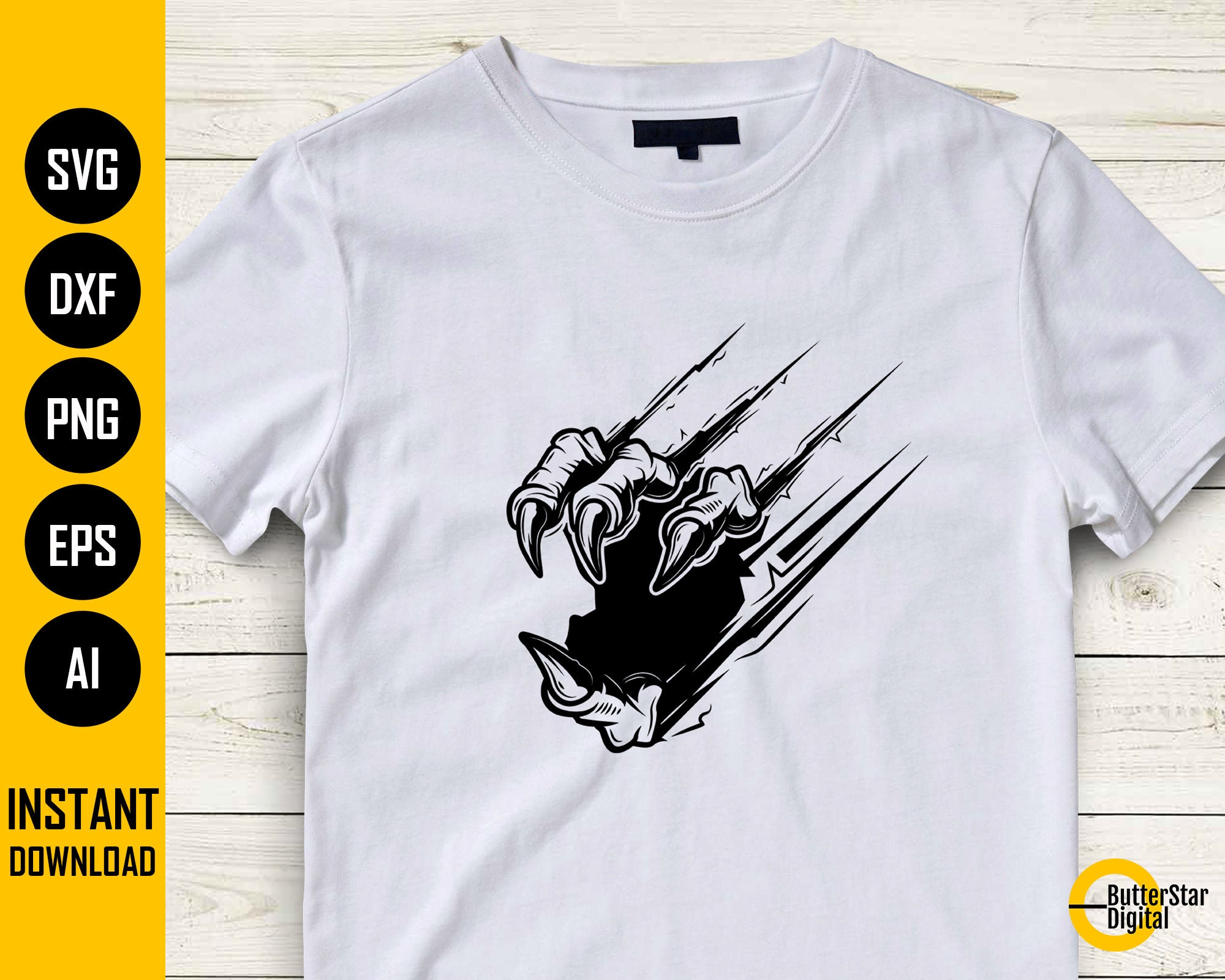 Dinosaur Claw Mark SVG Dino Scratch SVG Monster Claws SVG - Etsy UK