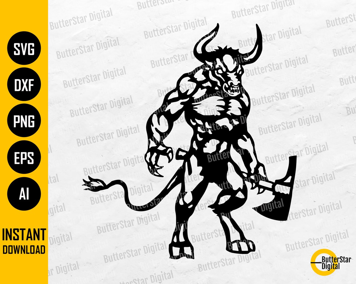 Minotaur SVG Mythical Creature SVG Monster Decal Shirt | Etsy