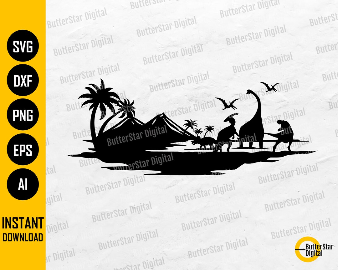 Land of Dinosaurs SVG | Jurassic Cretaceous Prehistoric Wild Animals ...