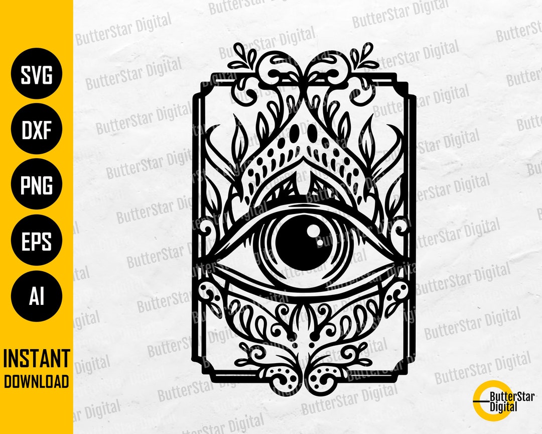 Mystic Eye Card SVG | All Seeing Eye SVG | Occult Svg | Witch Svg ...