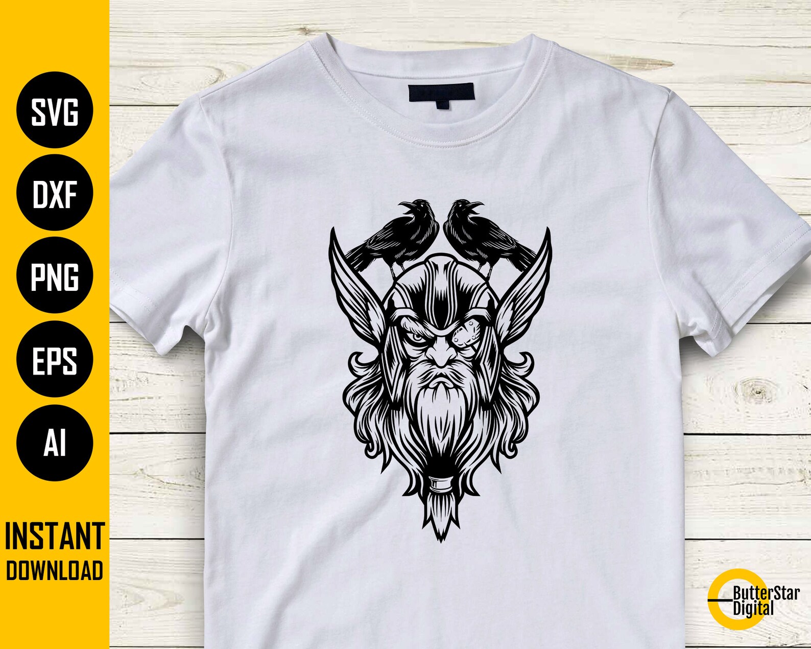 Odin's Ravens SVG Viking SVG Crow SVG Nordic Norway - Etsy