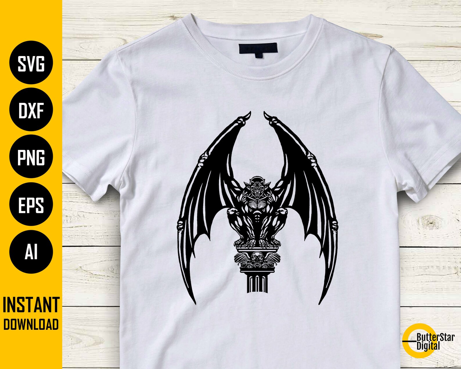 Gargoyle SVG Demon SVG Gothic New York City Monster | Etsy