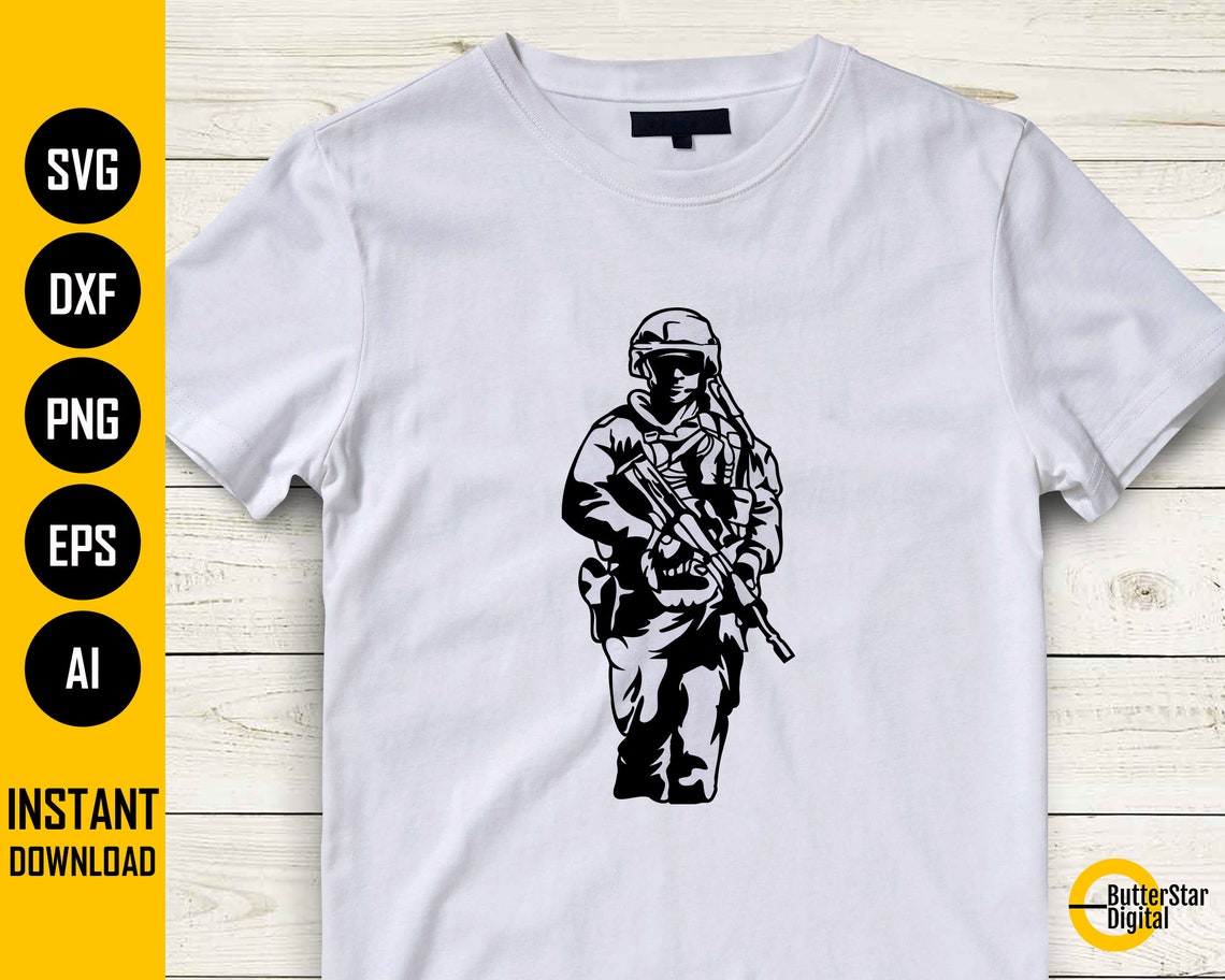 Modern Soldier SVG Military SVG Army SVG Marines Clip - Etsy