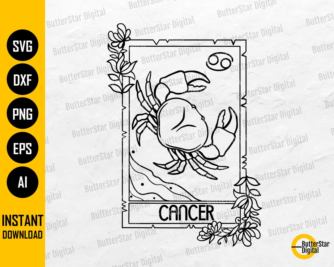 Cancer Sign SVG | Zodiac Sign SVG | Astrology SVG | Star Sign Svg ...
