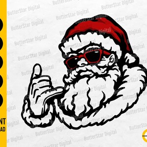 Cool Santa Claus SVG Christmas Sunglasses SVG Holiday Gift Winter ...