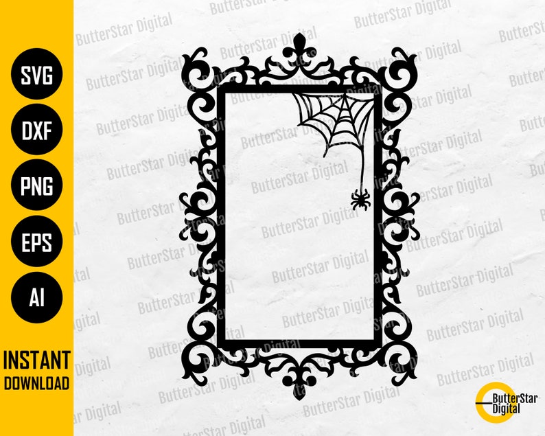Spooky Frame SVG | Creepy Mirror SVG | Horror Gothic Wall Decor Sticker ...