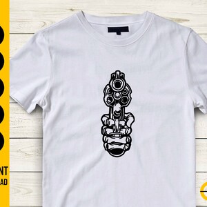 Skeleton Hand Holding Pistol SVG | Revolver SVG | Six Shooter SVG ...