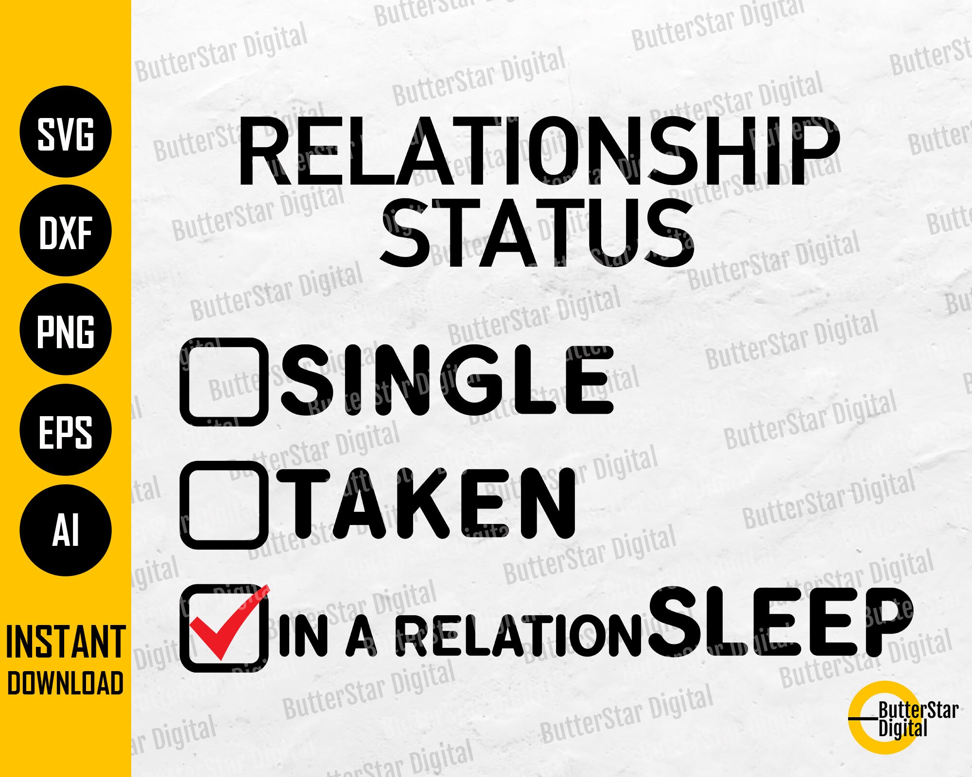 In A Relationsleep SVG | Relationship Status | Funny Shirt Mug Bag Gift ...