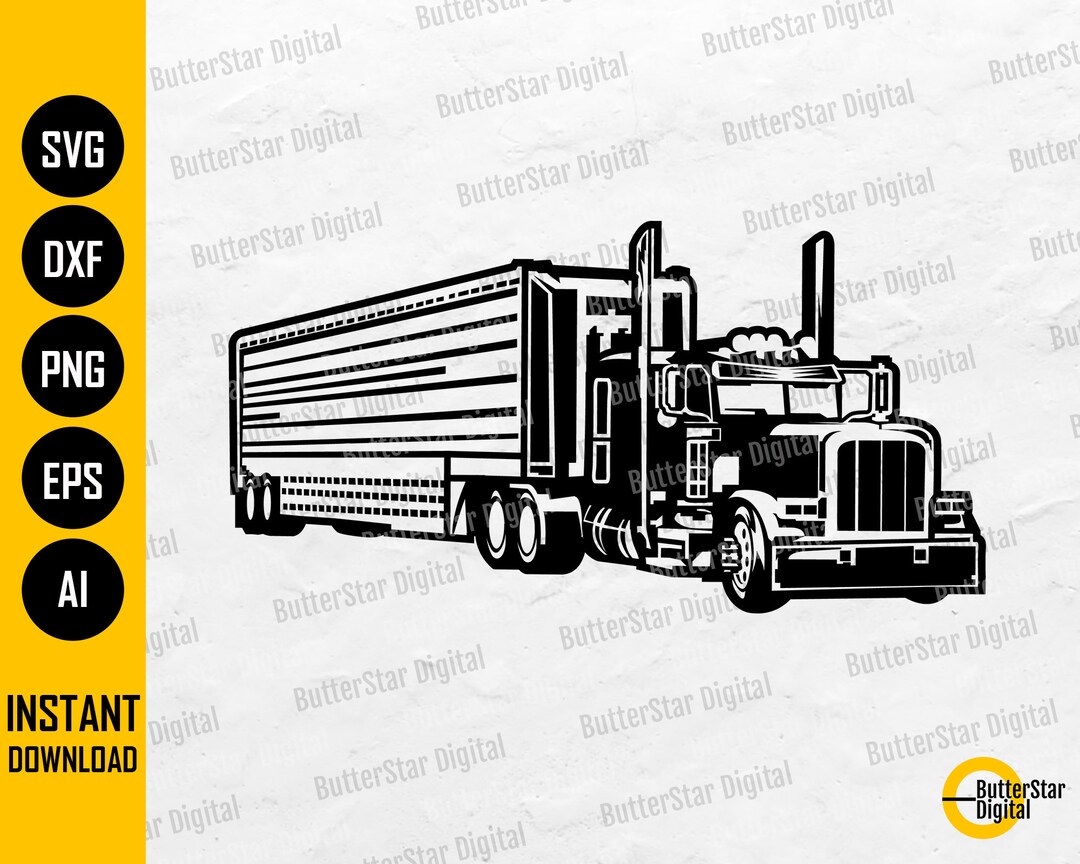Cattle Truck SVG | Trucker Svg | Semi Truck Vinyl Decals Graphics ...