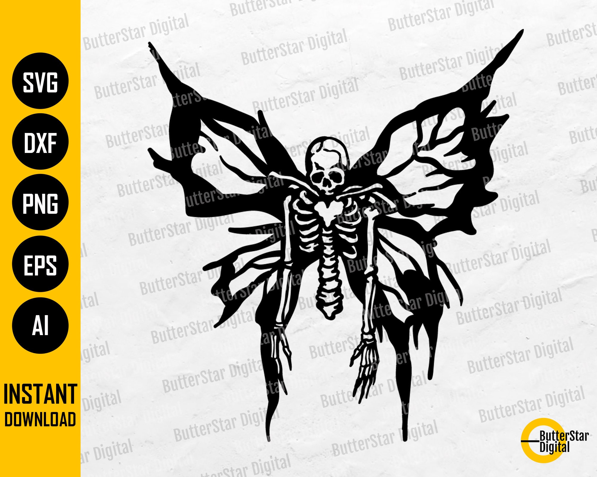 Fairy Skeleton SVG | Magical SVG | Mystical SVG | Nymph Svg | Cricut ...
