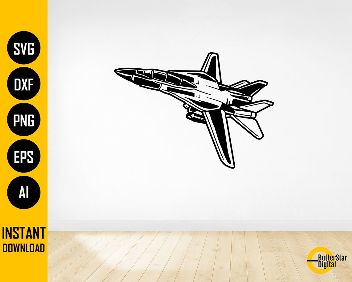 Tomcat Plane SVG | Air Force Stencil Vinyl Sticker Graphics | Cricut ...