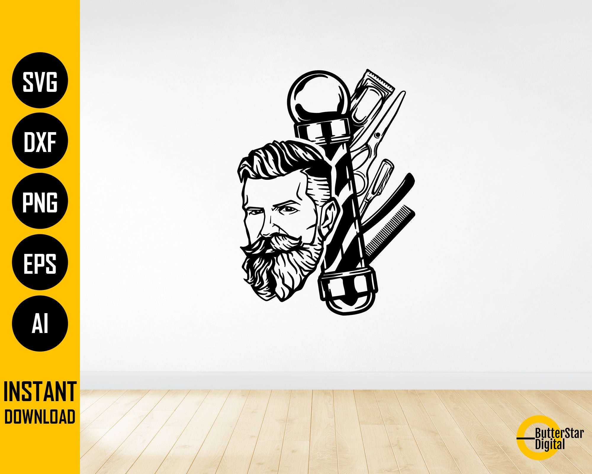 Barbero SVG / Calcomanías de barbería SVG / Obtener SVG - Etsy México