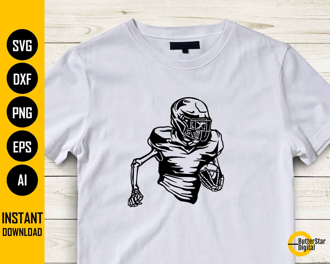 Skeleton Football Player SVG Football SVG Skull Sport - Etsy