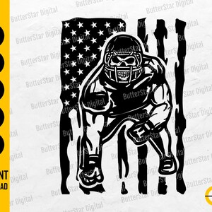 US Football Player Skeleton SVG | American Football SVG | Skull T-shirt ...