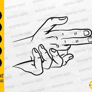 Hand Gun Gesture SVG | Gun Finger SVG | Shoot Hand Sign SVG | Firearm ...