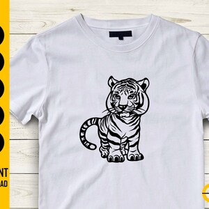 Chibi Tiger SVG | Cute Wild Animal Illustration Drawing Graphics ...