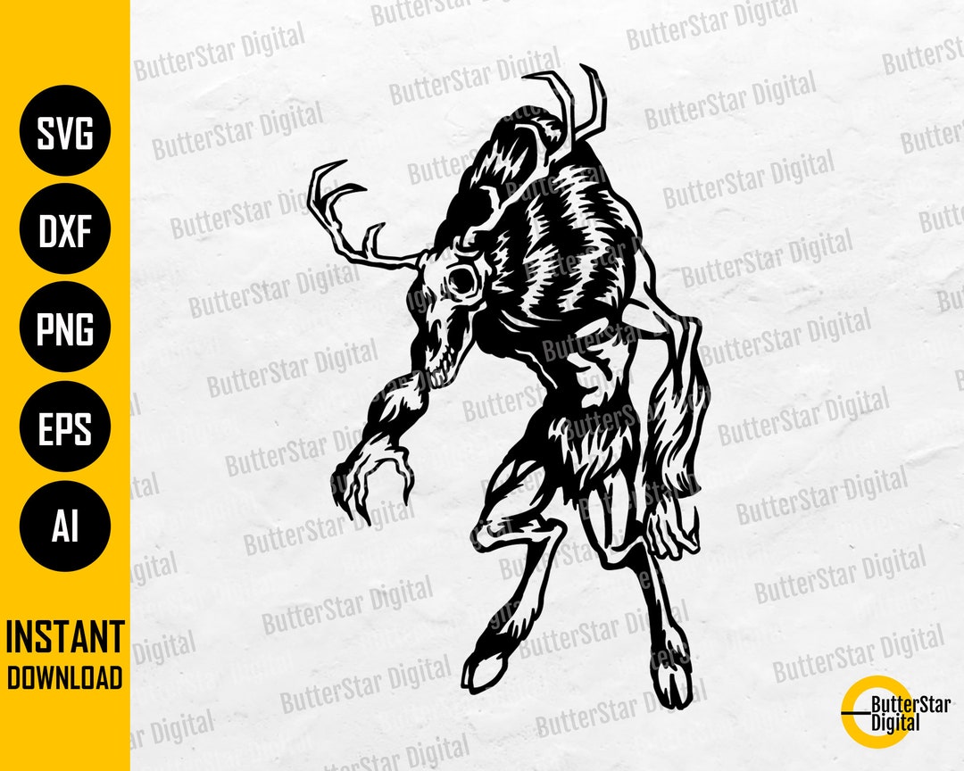 Wendigo SVG | Windigo SVG | Mythical Creature T-shirt Decal Stencil ...