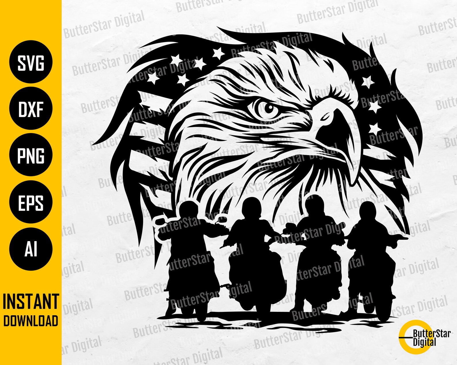 US Eagle Biker Squad SVG American Biker SVG Motorcycle - Etsy