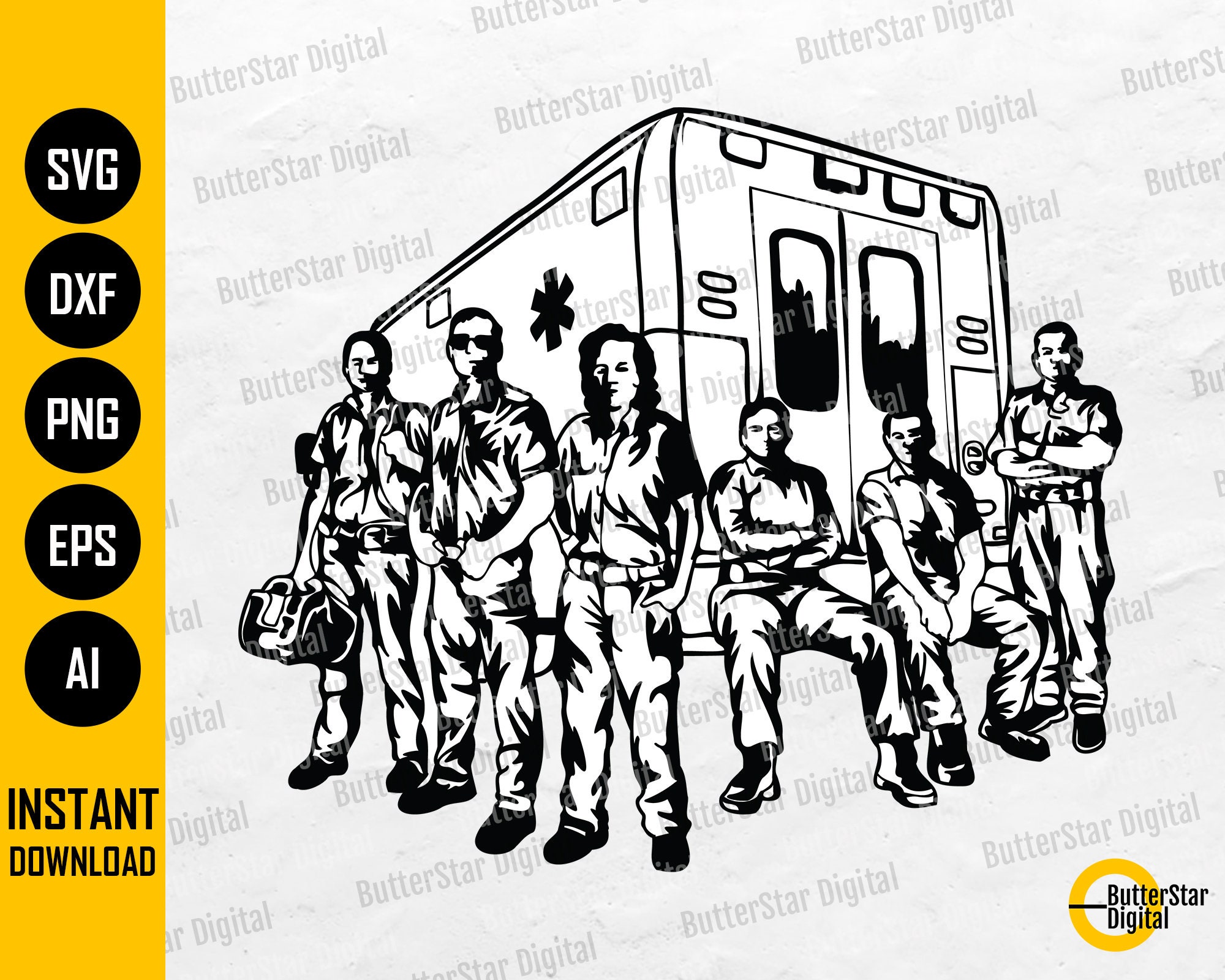 Paramedics Team SVG Ambulance Svg EMS EMT Rescue Decals - Etsy