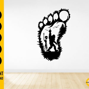 Alien & Bigfoot SVG | Big Foot SVG | Wild Monsters T-shirt Decal ...