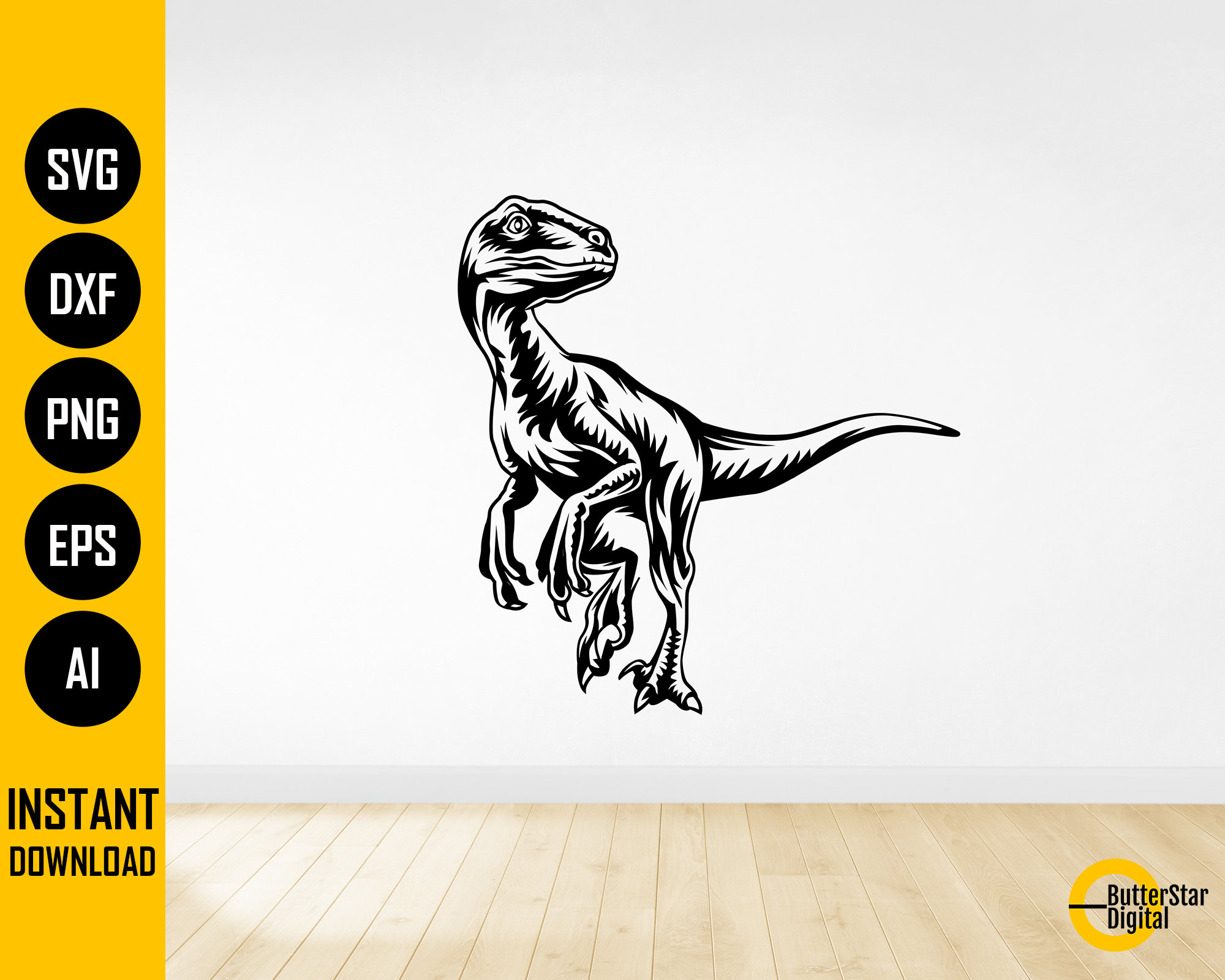 Raptor Dinosaur SVG Velociraptor SVG Dino SVG - Etsy Canada