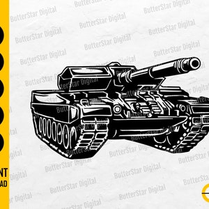 War Tank SVG | Military Vehicle SVG | Army T-shirt Illustration Drawing ...