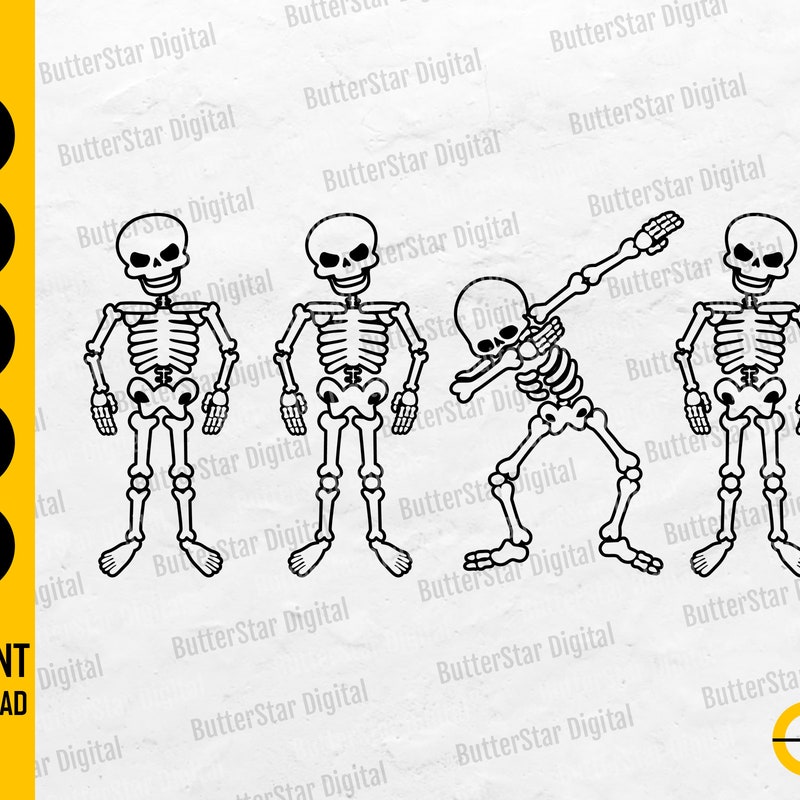 Skeleton Svg - Etsy