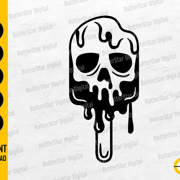 Skull Ice Cream Clipart - Etsy