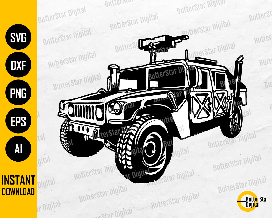 Humvee SVG Army SVG Military Soldier War Vehicle Truck Car - Etsy