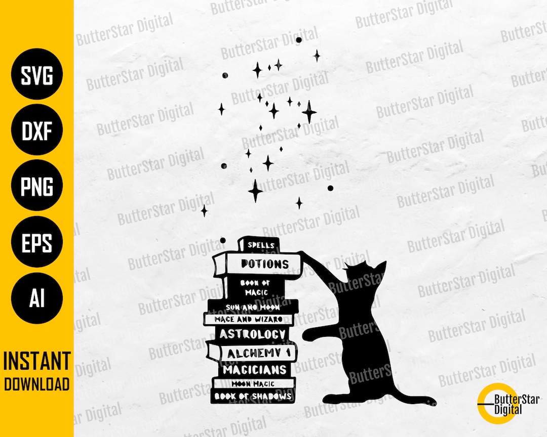 Spell Books SVG | Witch Cat SVG | Witchcraft SVG | Witches Svg | Cricut ...