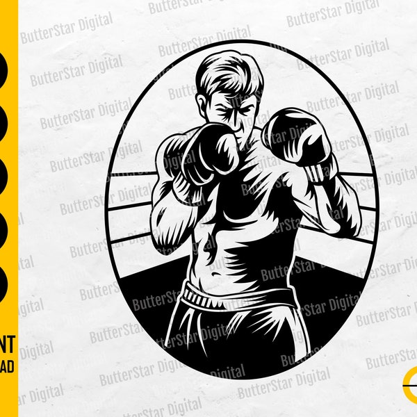 Boxer Fighter Svg - Etsy