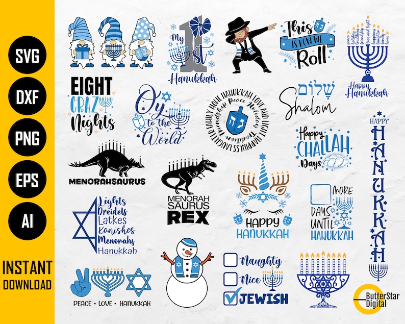 Hanukkah BUNDLE SVG Funny Hanukah SVG Chanukah Jewish - Etsy Canada