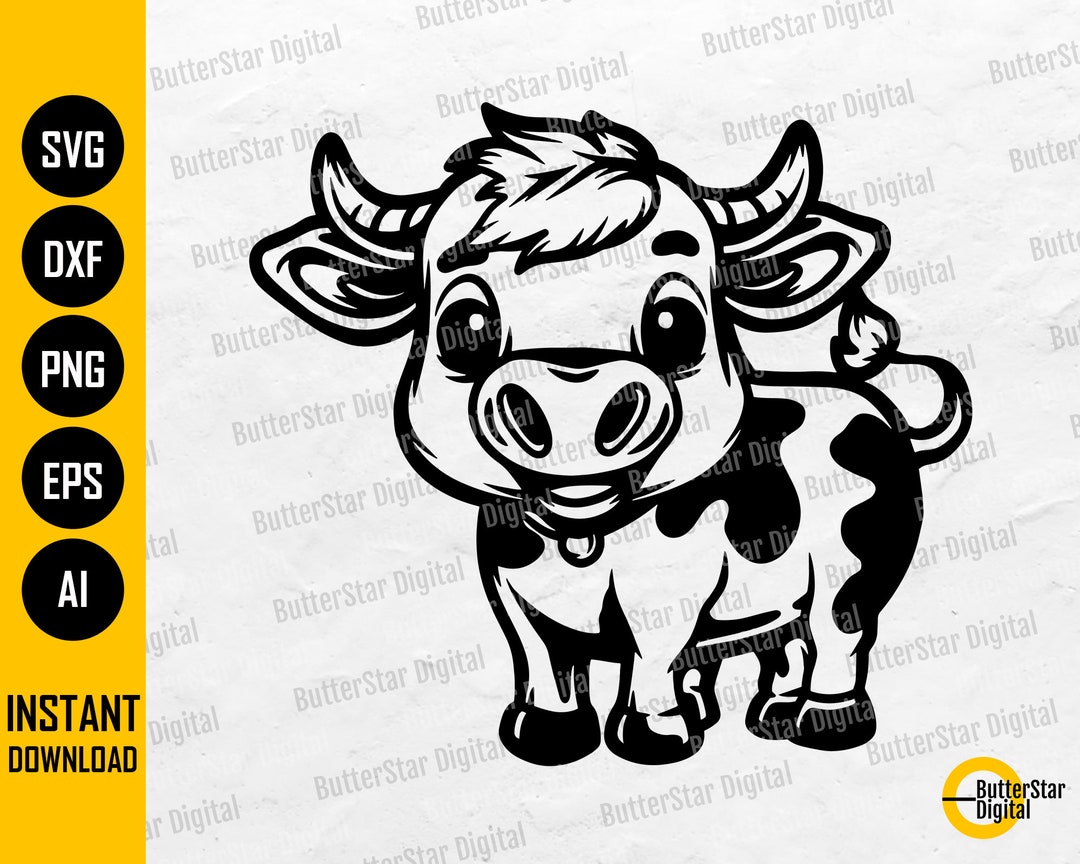 Cute Cow SVG | Baby Cow SVG | Little Cowboy Birthday SVG | Cricut ...