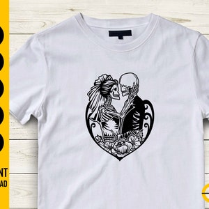 Skeleton Wedding SVG | Dead Lovers SVG | Gothic Bride and Groom SVG ...