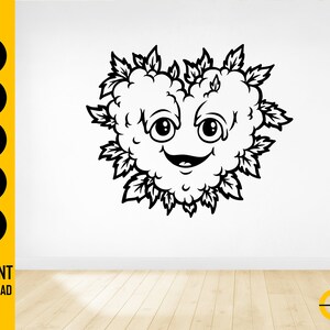 Cute Kush Heart SVG Marijuana Bud SVG Cannabis Love SVG Weed Leaf Svg ...