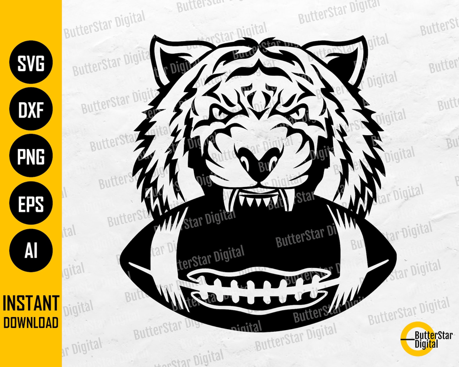 Tigers Football SVG | Foot Ball SVG | Sports Tackle Touchdown Hut ...