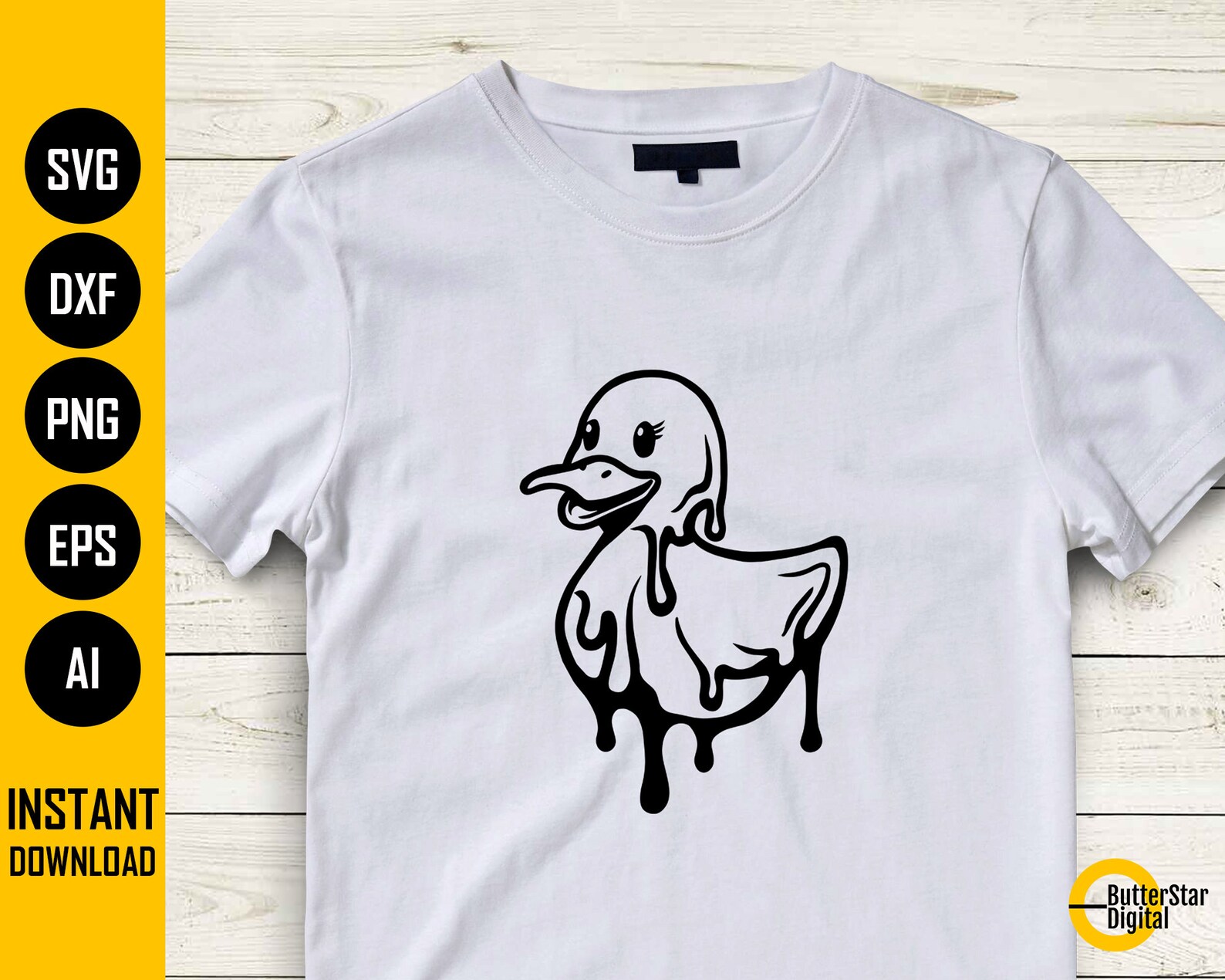 Dripping Rubber Ducky SVG Toy Duck SVG Bathroom Decor Decal Sticker ...