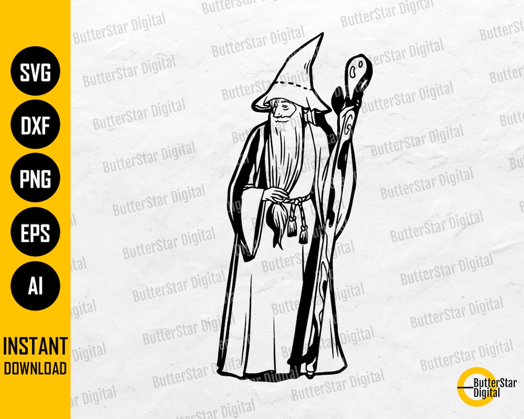 Wizard SVG | Sorcerer SVG | Mage SVG | Magical Svg | Fantasy Svg ...