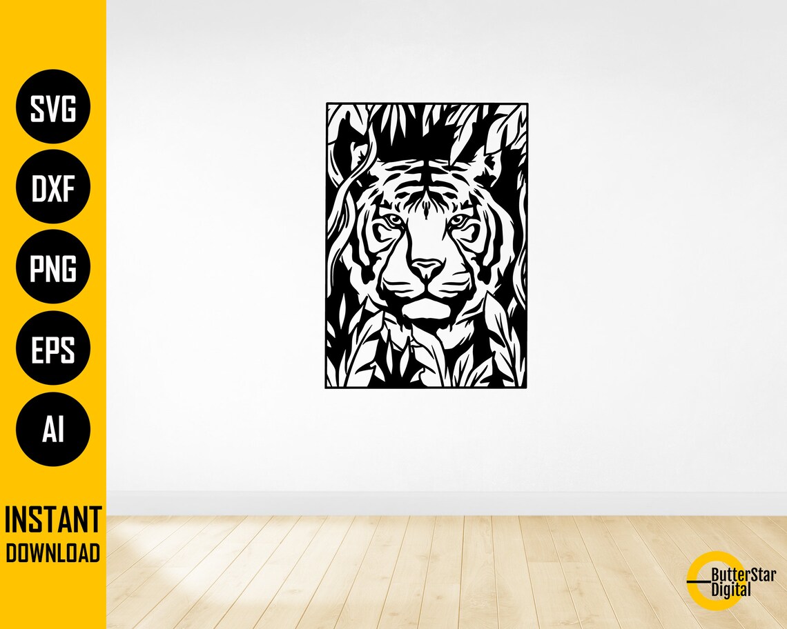 Jungle Tiger SVG | Tigress SVG | Stalker SVG | Wild Animal T-shirt ...