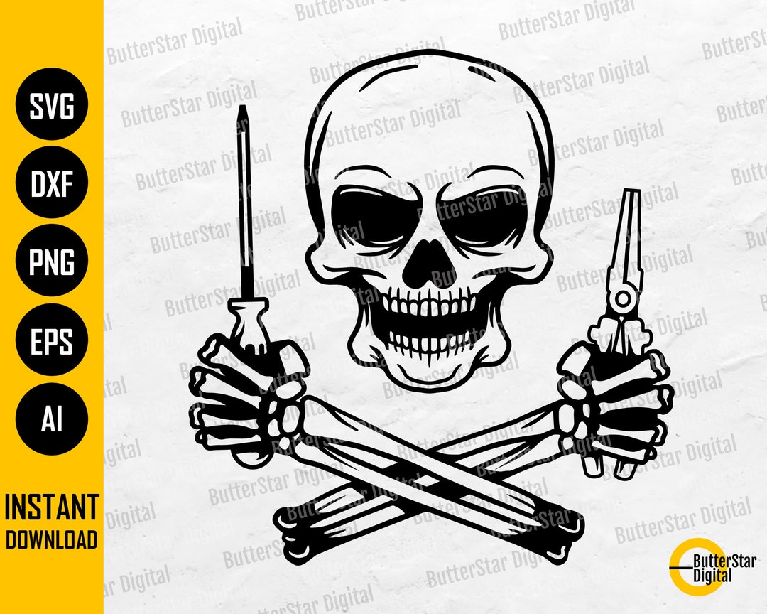 Electrician Skull SVG | Electrical SVG | Electronics SVG | Repair ...